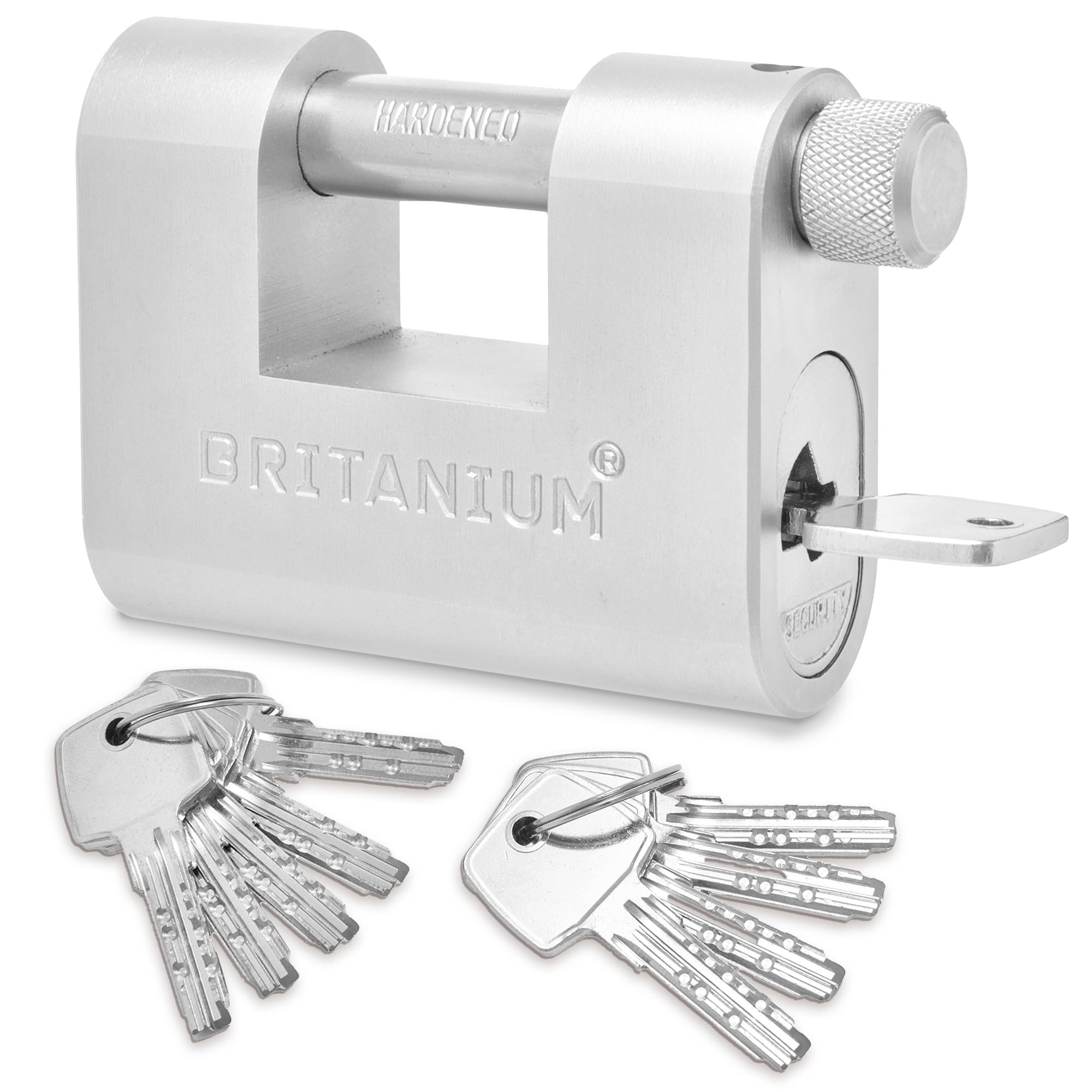 Britanium® BRL85 Heavy Duty Lock with 10 Keys - [Weather Resistant ...