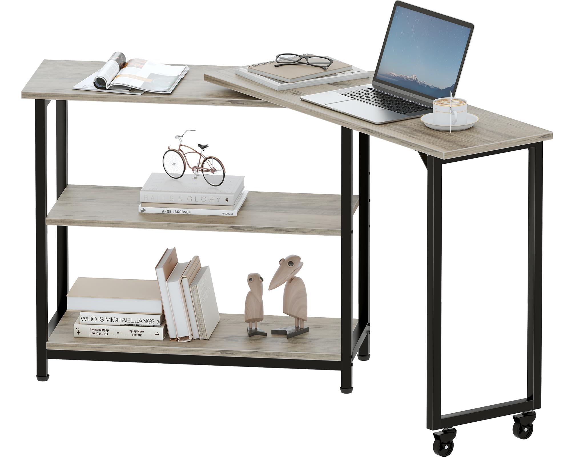 Mua Yusong 360° Rolling Couch Desk, Rotating L Shape Sofa Side Table ...