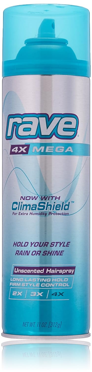 Amazon.com : Rave 4X Mega Unscented Hairspray With ClimaShield : Rave ...