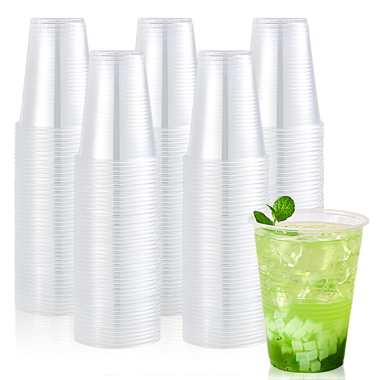 Lilymicky 260 Pack 16 oz Clear Plastic Cups, Cold Disposable Plastic ...