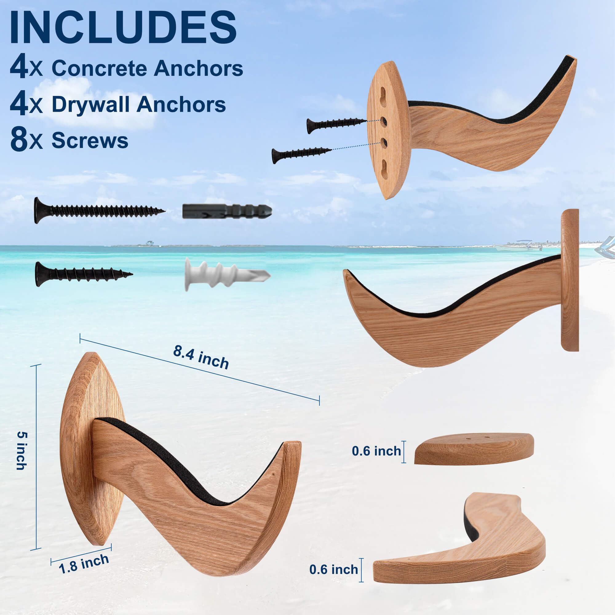 Mua Hang 11 Surfboard Wall Mount - Surf Board Wall Hangers, Surfboard ...