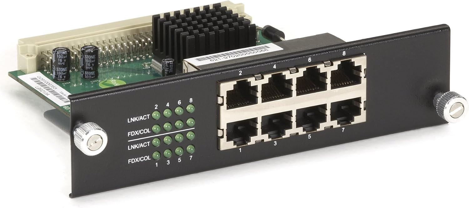Amazon.com: Black Box Modular Express Ethernet Switch, 8-Port Copper ...