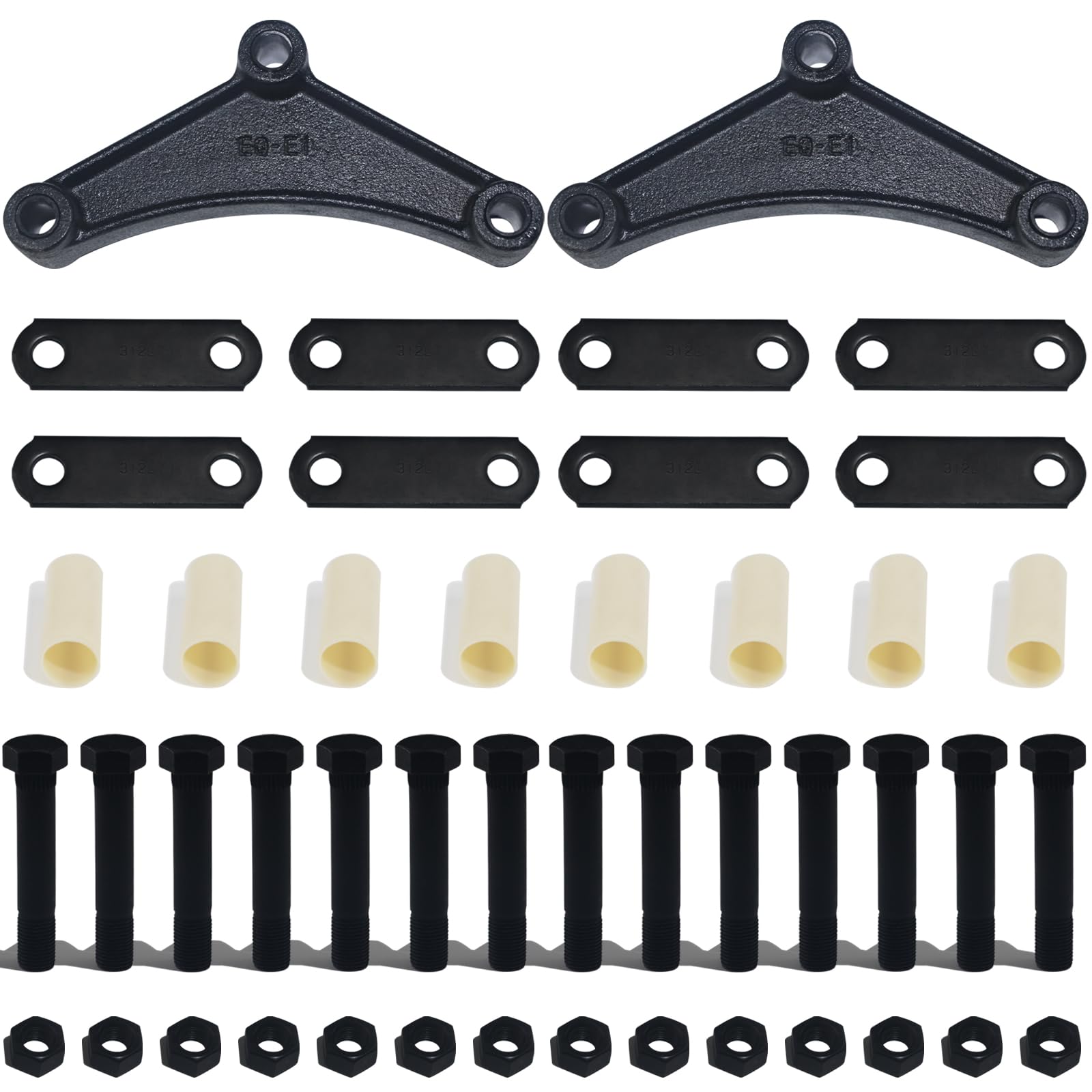 iBroPrat Trailer Shackle Kit,Single Trailer Axle Shackle Kit for Double Eye Spring 3,500 lbs ...