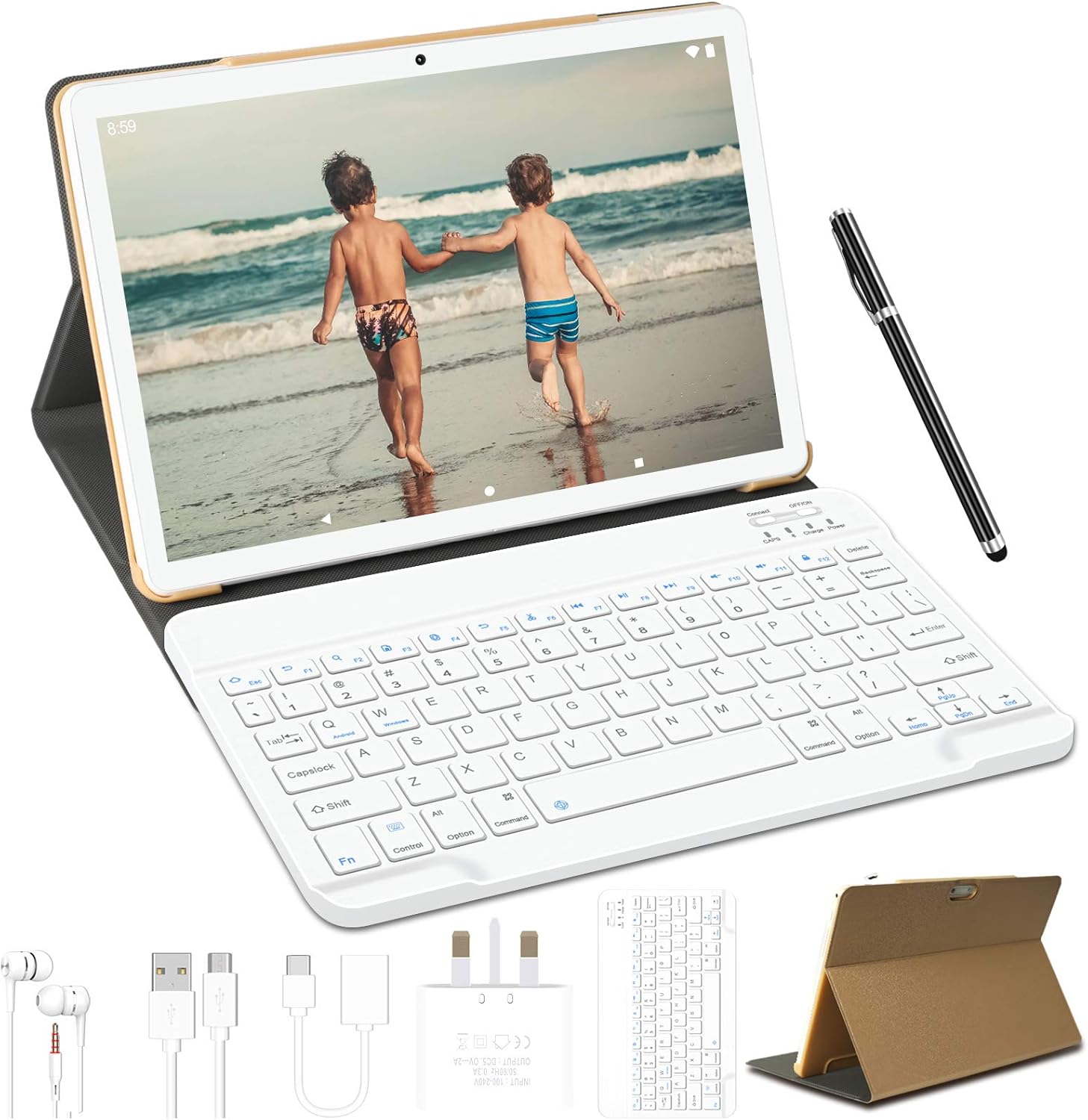 GOODTEL 10'' Tablet with 4GB RAM + 64GB ROM, Tablets Android 9.0 Pie ...