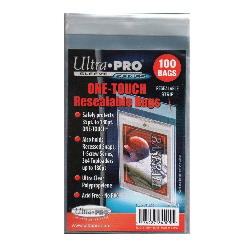 Ultra Pro Pack of 100 One Touch Resealable One-Touch Magnetic Size ...