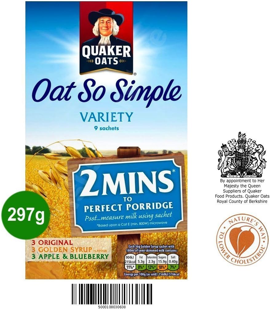 Quaker Oat So Simple Variety Sachets, Pack of 9: Amazon.co.uk: Grocery