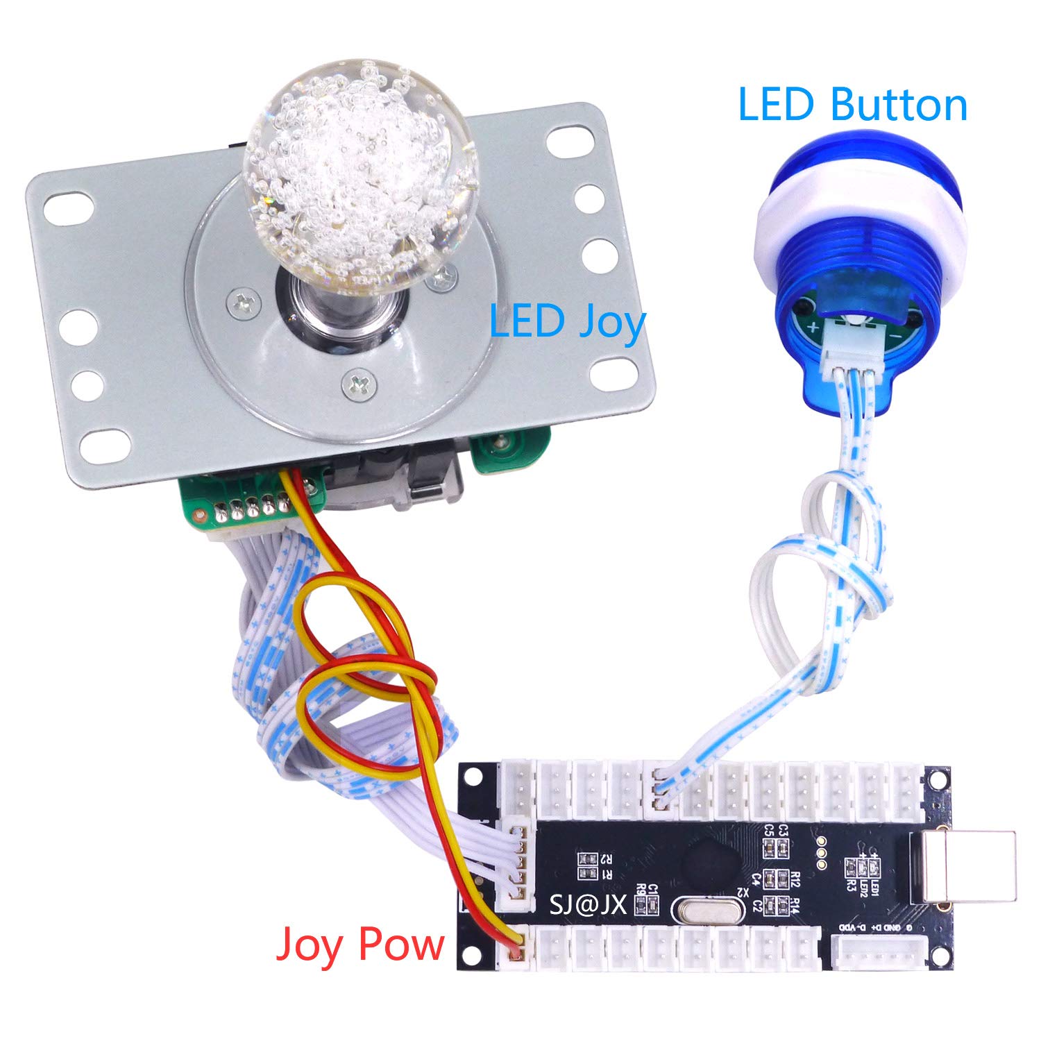 Mua SJ@JX Arcade Game LED DIY Kit Mechanical Keyboard Switch Arcade LED Button LED Joystick ...