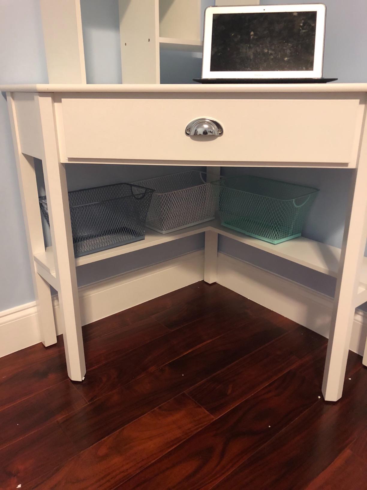 $24/mo - Finance Tangkula Corner Desk, Corner Computer Desk with Drawer ...