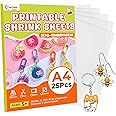 Amazon.com: CenDale Printable Shrink Plastics Sheets - 25PCS A4 Heat Shrink Films Paper for ...