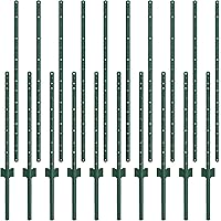 Amazon.com : Toriexon Fence Posts 7Ft - 5Pack, Heavy Duty Metal Fence ...