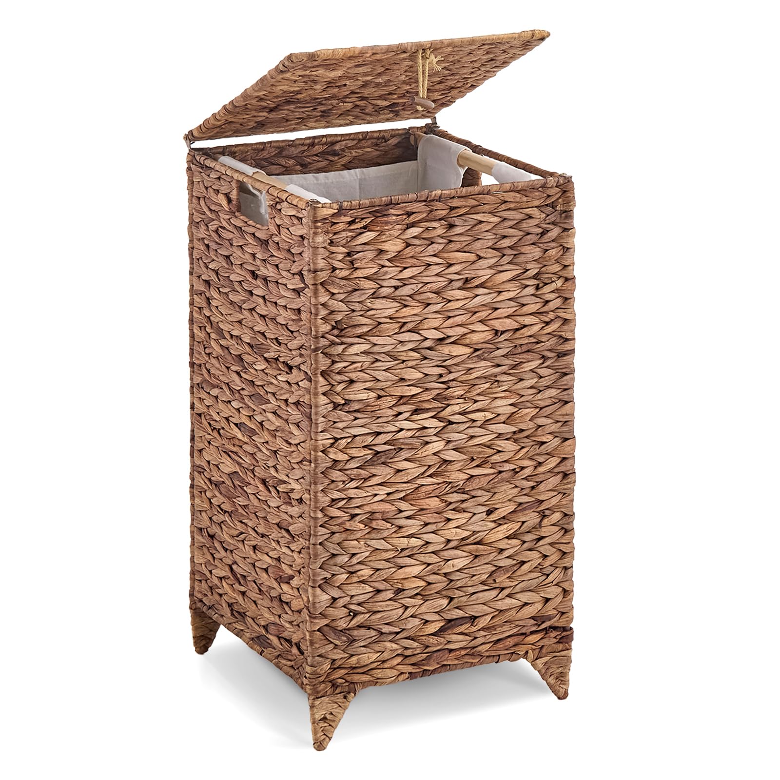 Laundry Hamper with Lid, Clothes Hamper with Removable Liner Bag ...