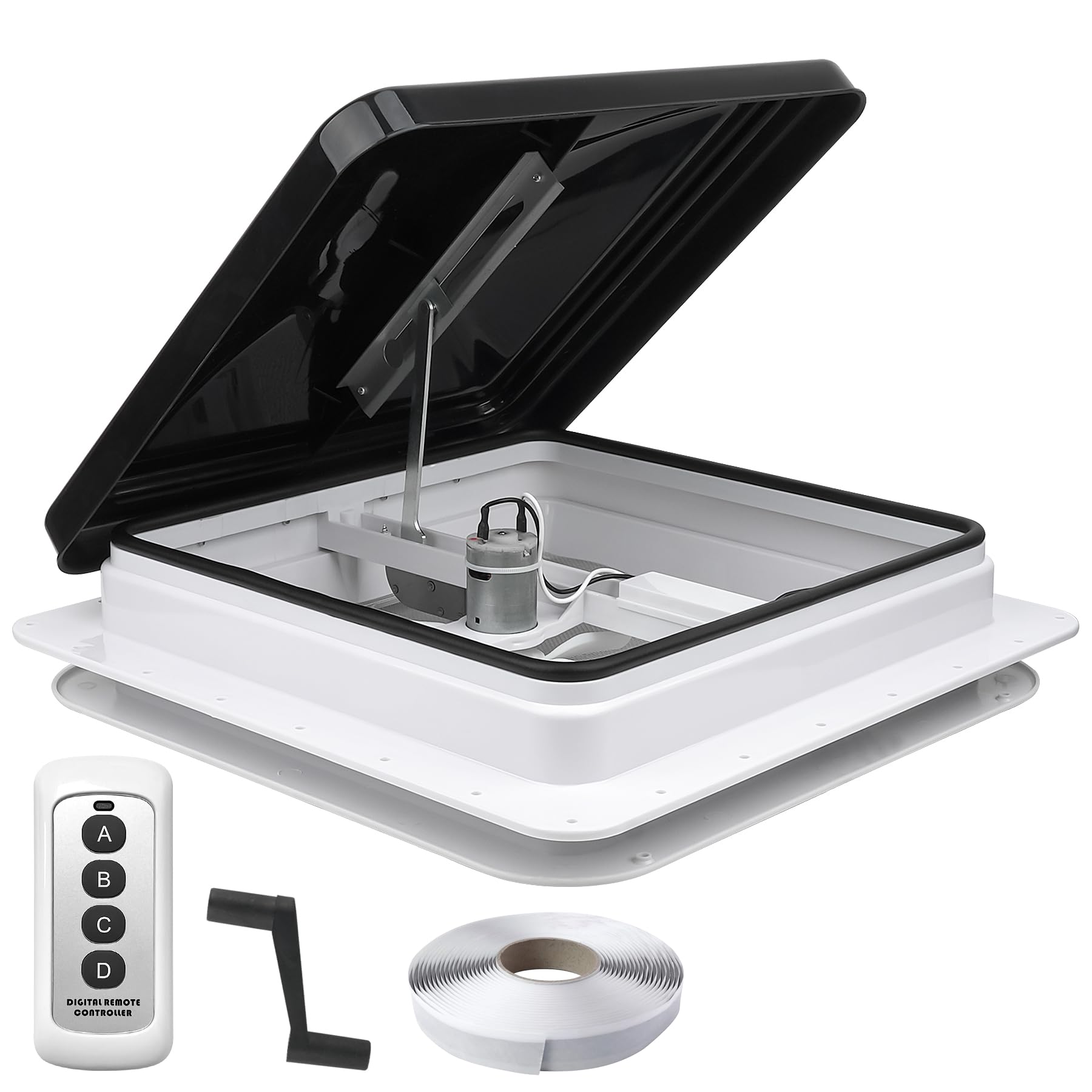 Wokyy 14" RV Roof Vent Fan with Remote Control, DC 12V Camper Ceiling ...