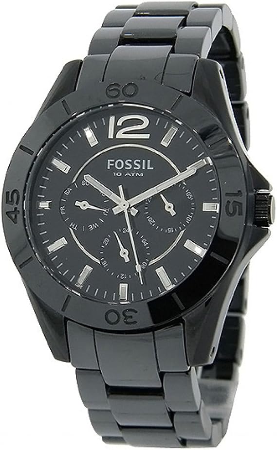 Fossil Damen-Armbanduhr XL Analog Quarz Keramik CE1003: Amazon.de: Uhren