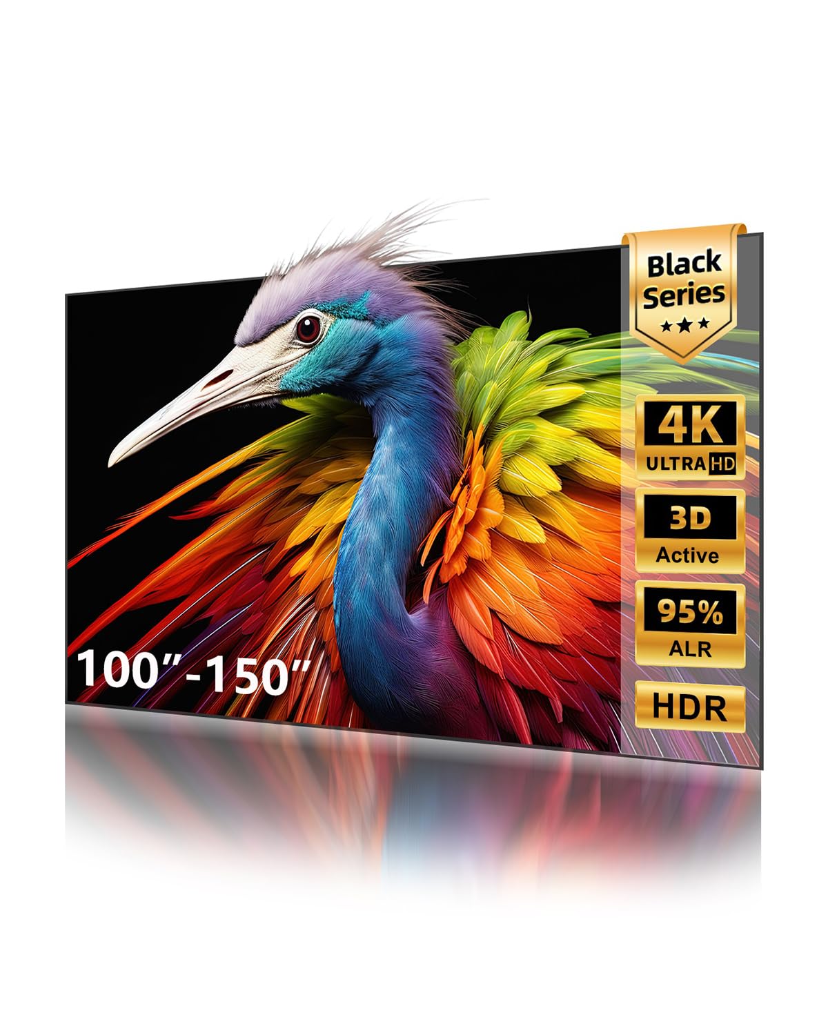 NothPJ NothingProjector Projector Screen, 150 inch, Ambient Ceiling ...