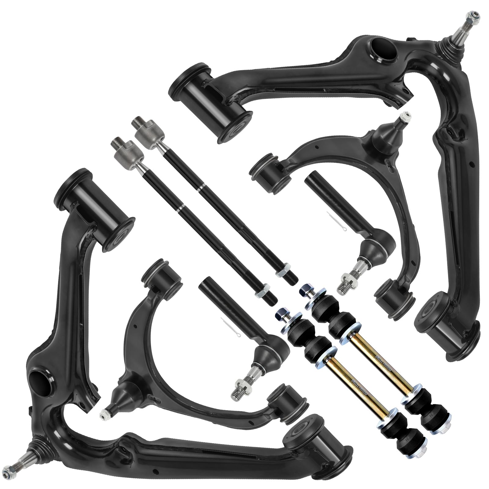 SCITOO 10pcs Front Suspension Kit Upper Lower Control Arm Tie Rod End ...