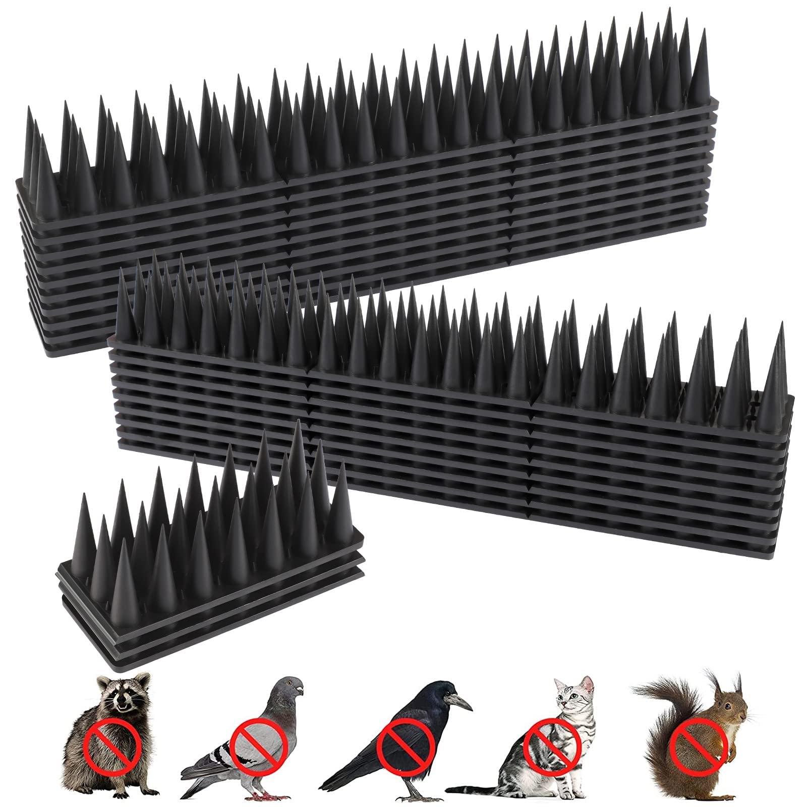 BORHOOD Bird Spikes, Bird Deterrent Spikes for Small Birds Pigeon ...