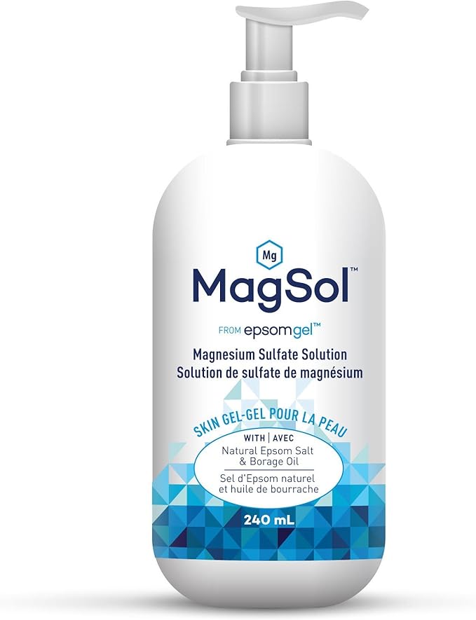 Epsomgel Magsol Magnesium Sulfate Solution Natural Skin Gel - 240 ml ...