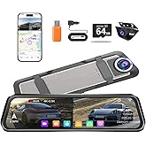 Amazon.com: Pelsee P12 Pro Max 4K+2.5K Rear View Mirror Camera, 12 ...