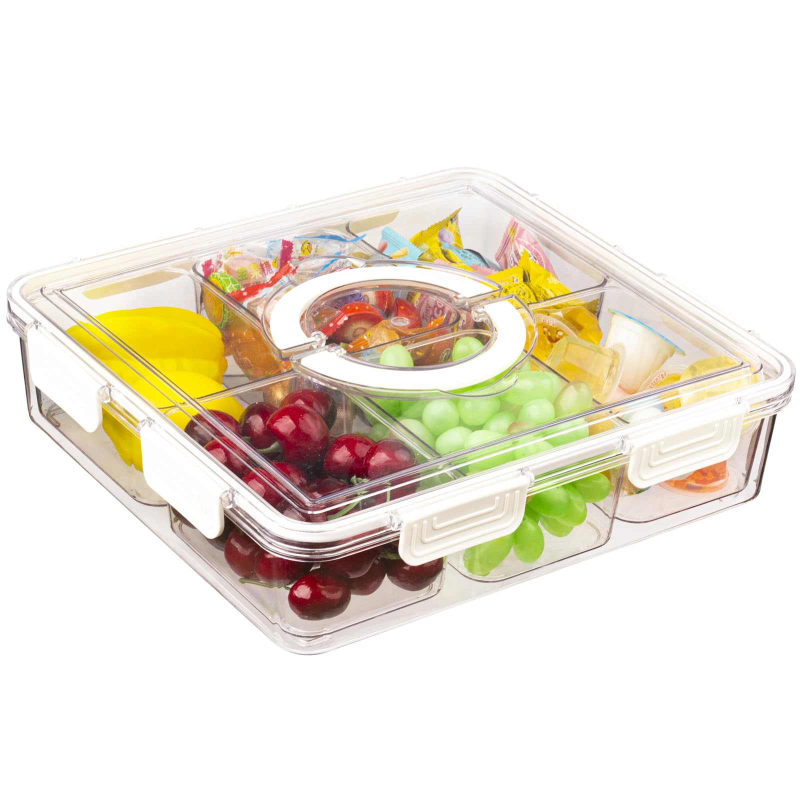 Mua Artendjoon Divided Serving Tray with Lid & Handle, 6 Compartment ...