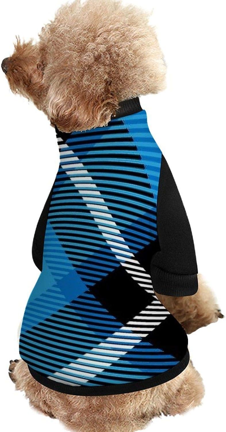 Camisa para perro moderna azul negro con patrón de tartán para mascotas ...