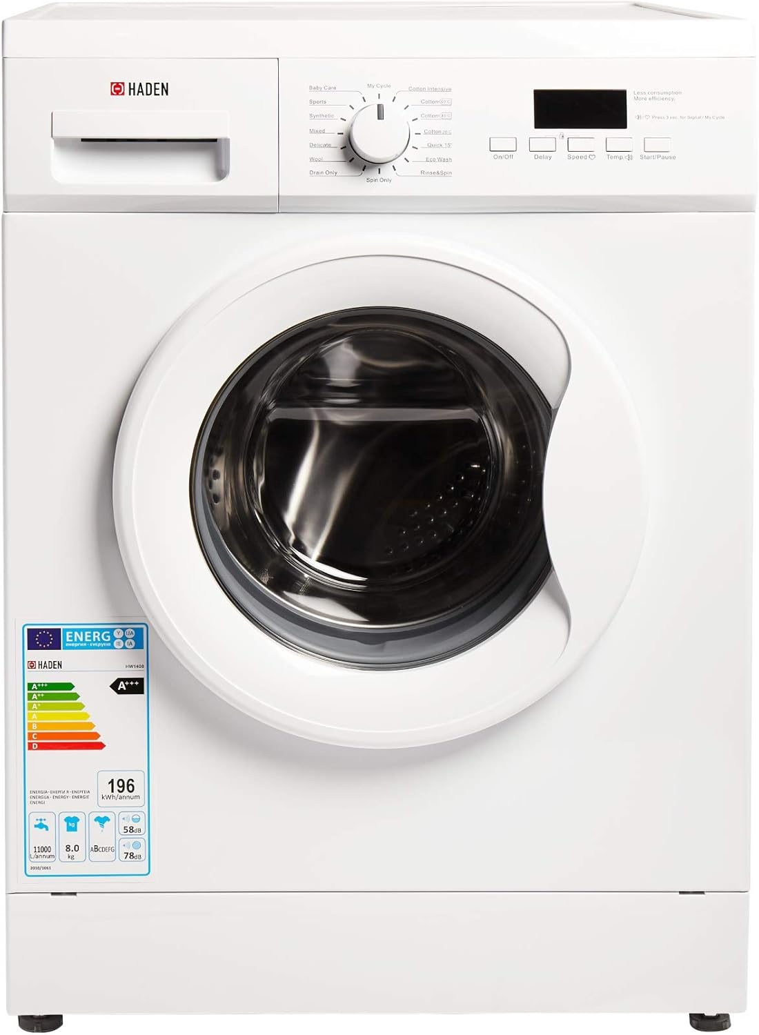 Haden HW1408 Washing Machine – Freestanding Multifunction Front Loading ...