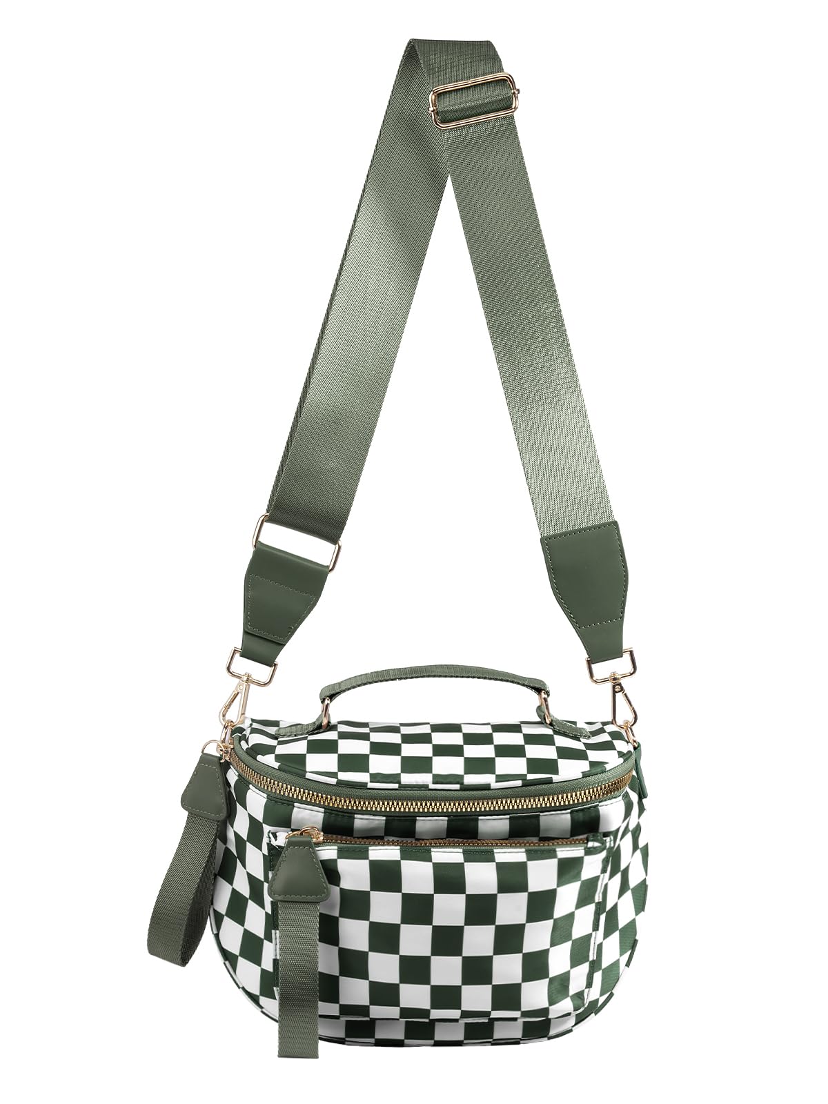 MEISEY Checkered Crossbody Bag Bum Bag For Women,Spacious Checkered ...