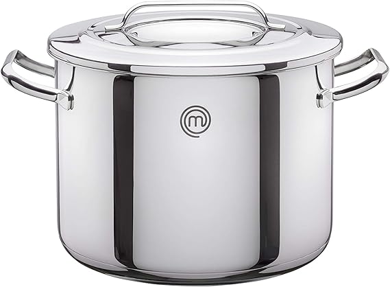 MasterChef Stainless Steel Cookware 24cm Stock Pot with Lid, 7.8L: Buy ...