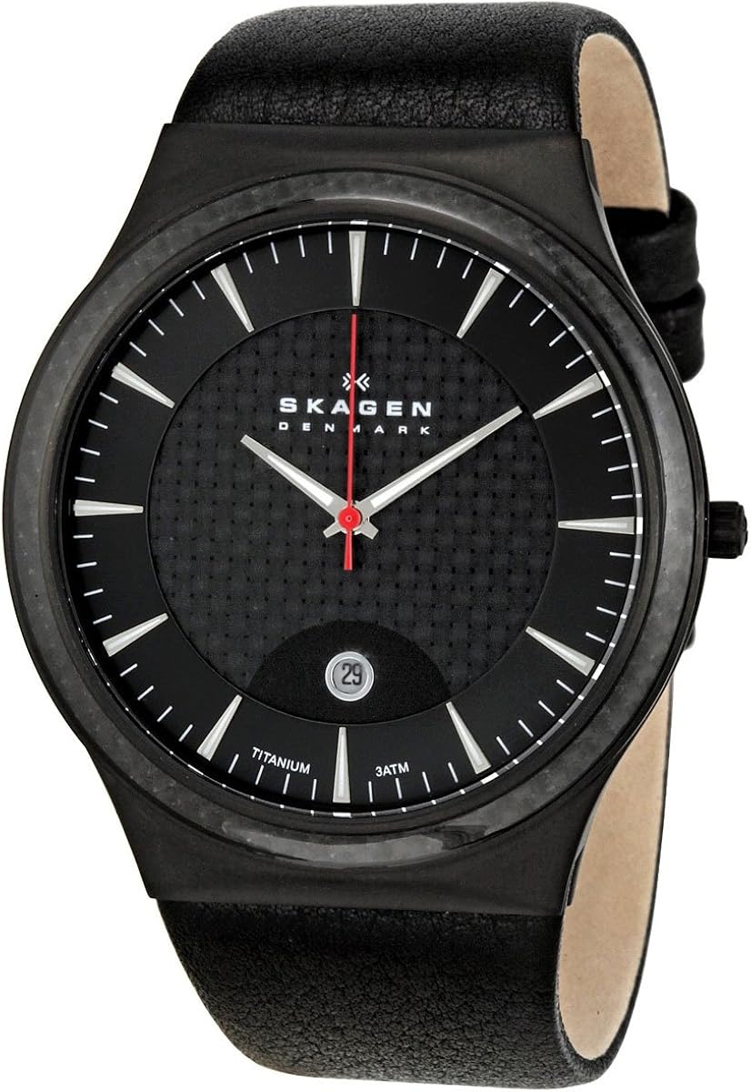Skagen Designs Men's Quartz Watch with Black Dial Analogue Display and ...