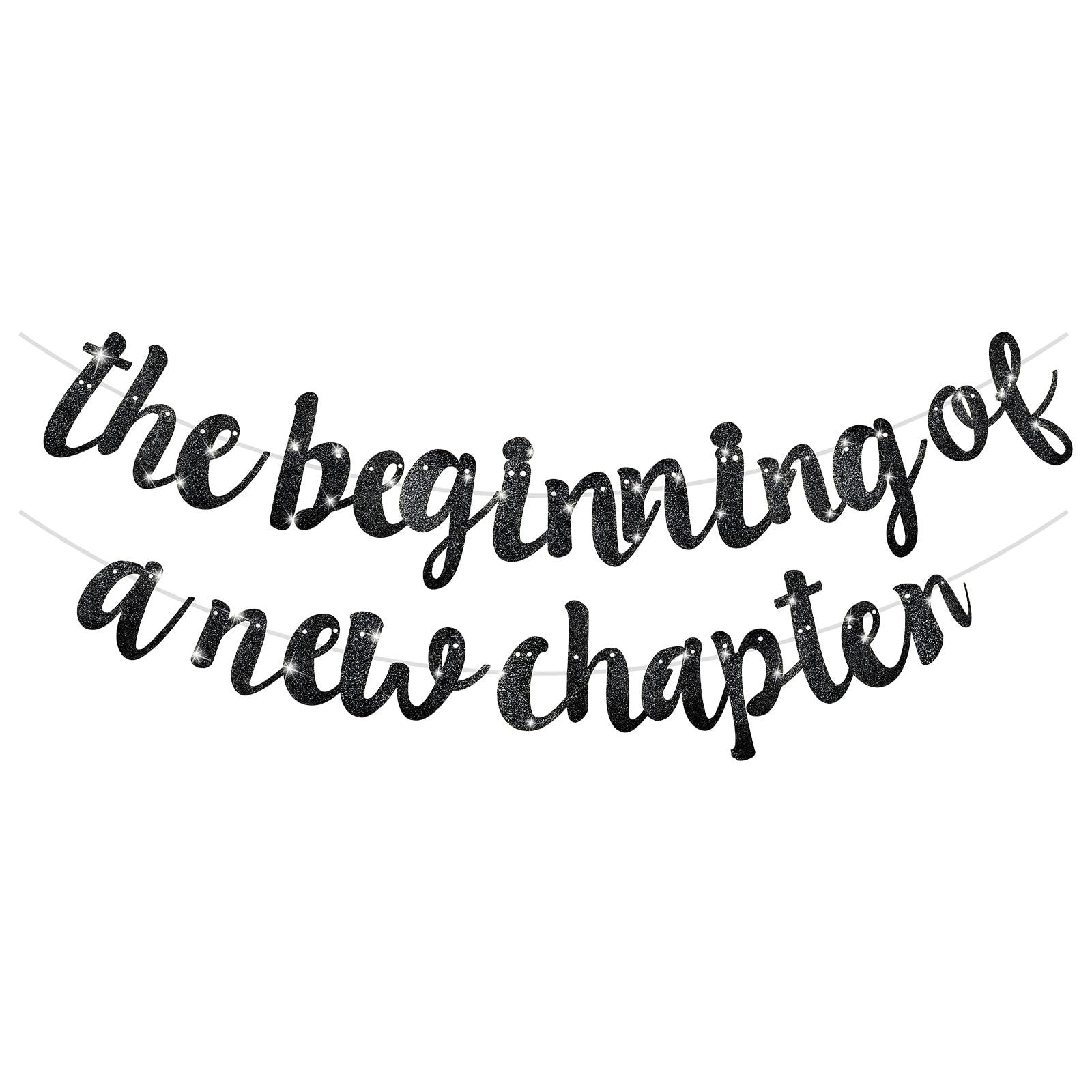 AOZUO The Beginning of A New Chapter Banner, Glitter Farewell Party ...