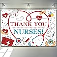 Amazon.com : Arosche Nurse Appreciation Week Decorations Banner 72" x 48" Backdrop Thank You ...