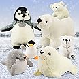 Amazon.com: Funtery 7 Pcs Large Stuffed Arctic Animals Set Cute Plush ...