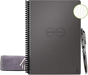 Rocketbook Smart Reusable Notebook - Dot-Grid Eco-Friendly Notebook ...