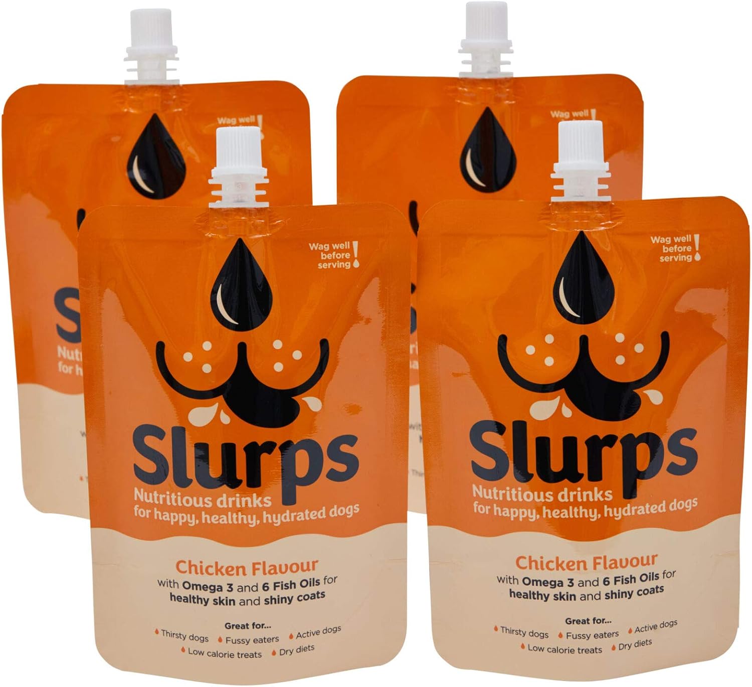 Slurps Nutritious Drinks for Dogs - Chicken 4x250ml pouches: Amazon.co ...