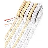 Amazon.com: 3/4 to 1 inch by 30 Yards White Cotton Ribbon Lace Trim for ...