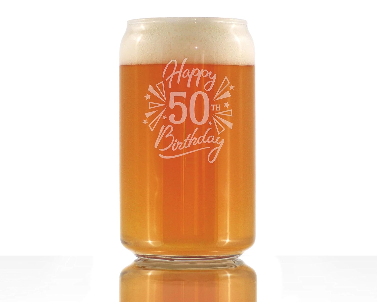 Amazon.com: Happy 50th Birthday - Beer Can Pint Glass - Gifts for Women ...