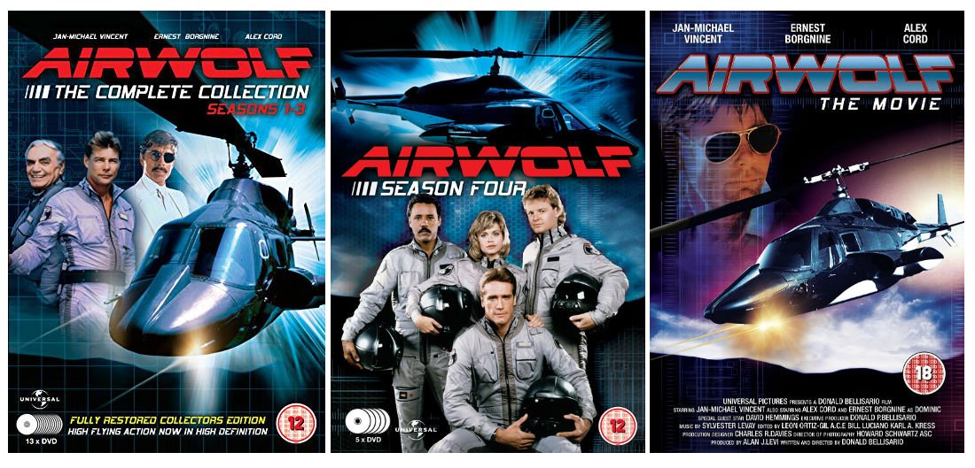 Airwolf The Movie and Airwolf Complete Collection Seasons 1-4 + Extras ...