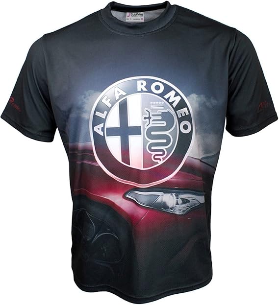 Amazon.com: Alfa Romeo Men T Shirt (XXL) Black: Clothing