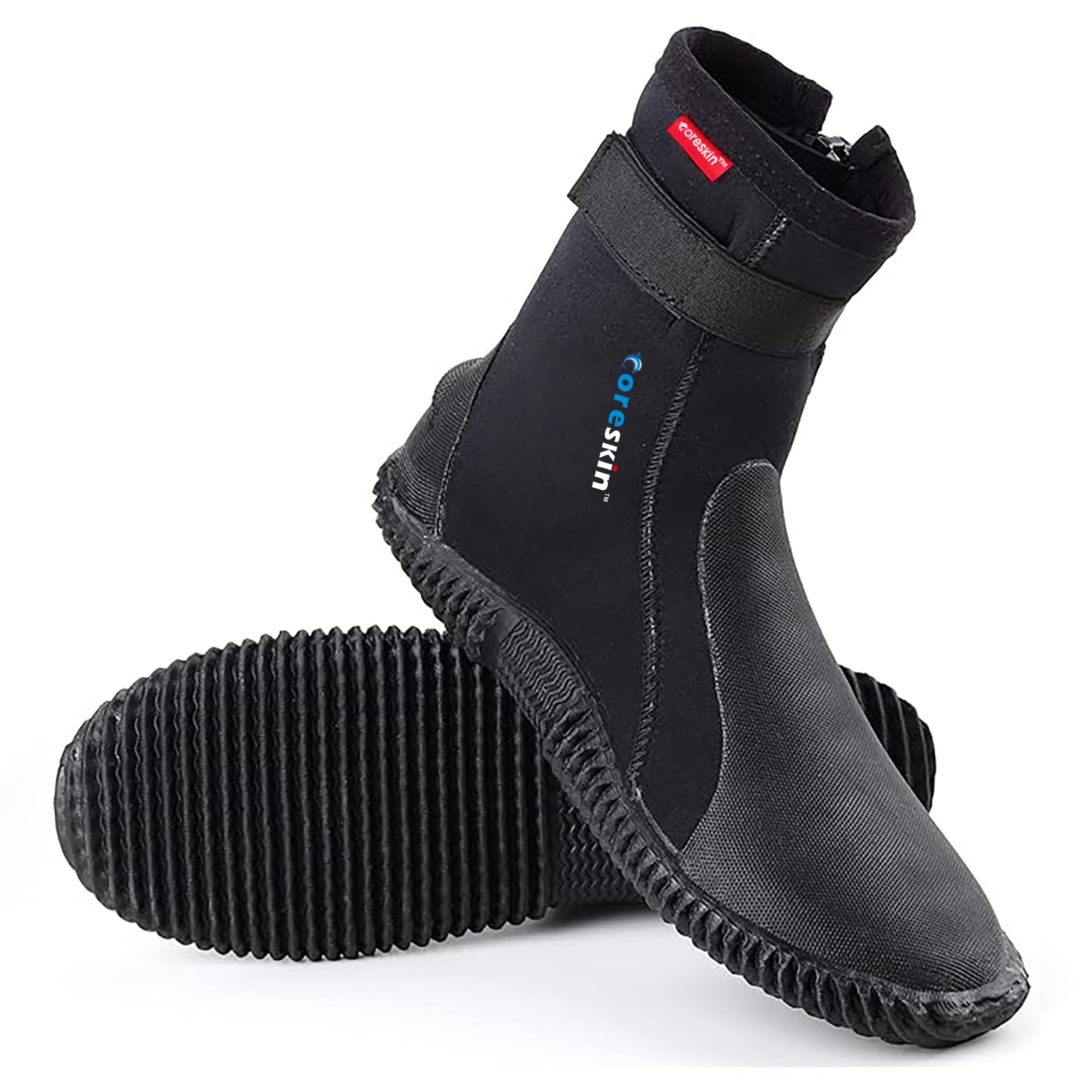 Coreskin Neoprene Dive Boots Zippered Premium 3mm with Anti-Slip Sole ...