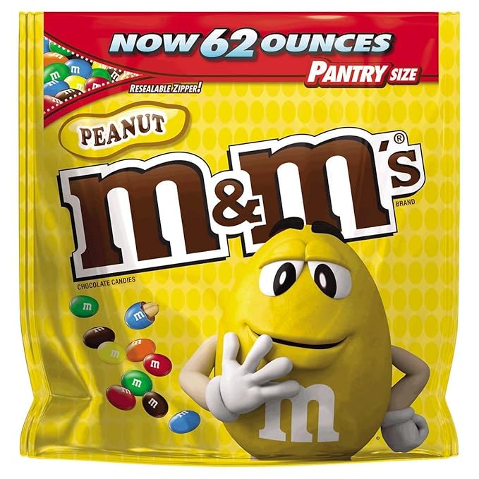 Amazon.com : Peanut M&M's Chocolate Candies, Pantry Size 62 oz ...