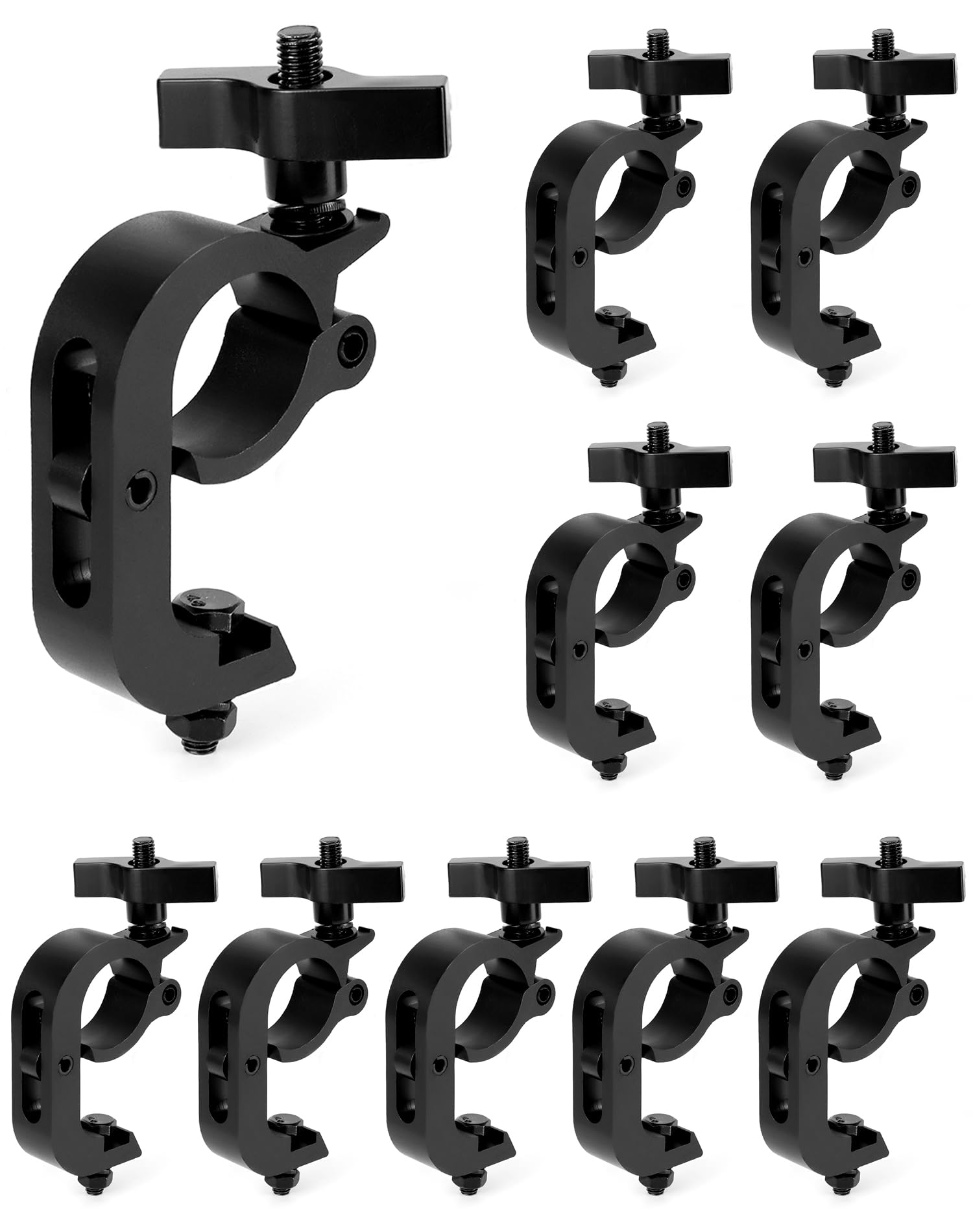 QWORK Heavy Duty Truss Clamp Stage Light Trigger Clamp, 10 Pack 330 lb ...