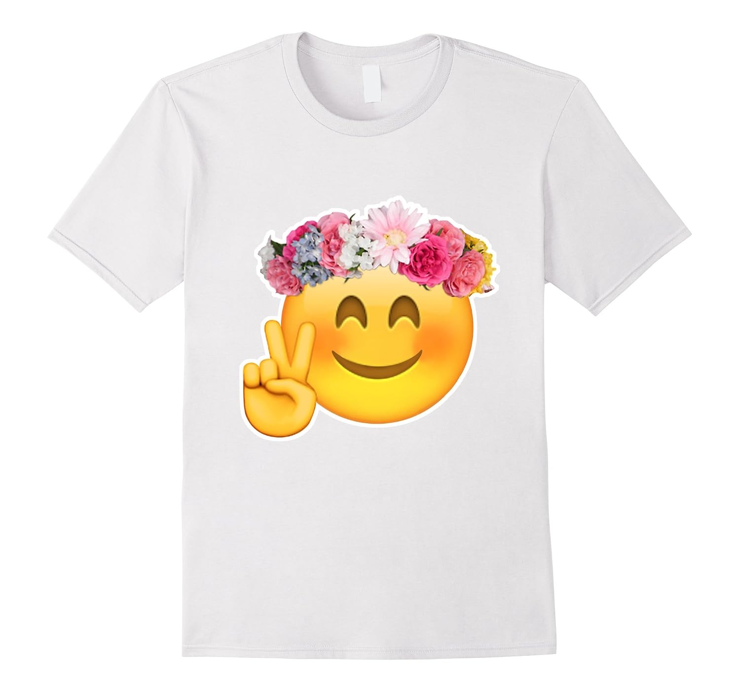 Hippie Smiley Emoji Flower Child Peace Sign Harmony-BN – Banazatee