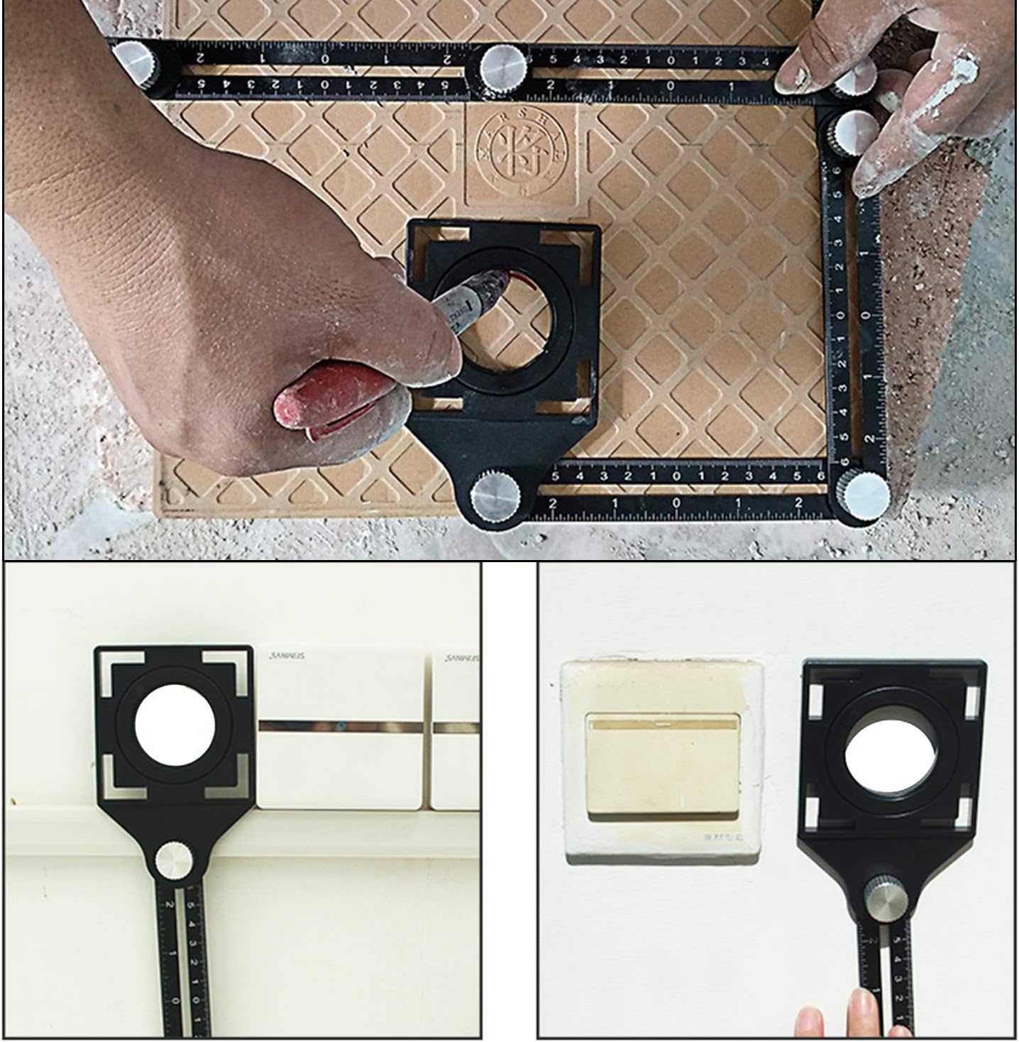 Multi Angle Measuring Ruler,Six-Sided Aluminum Alloy Template Tool ...