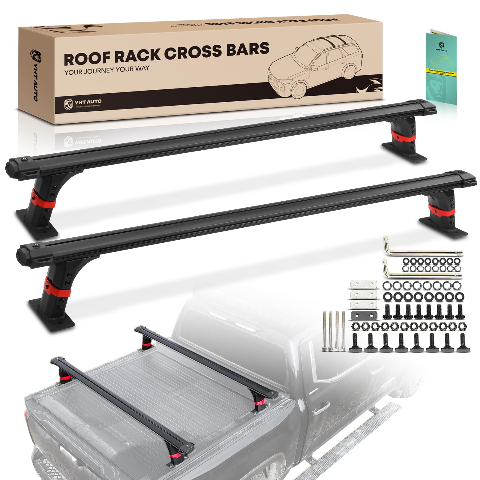 YHTAUTO 165-800 lbs Universal Truck Bed Rack Fit Pickup Truck with T ...
