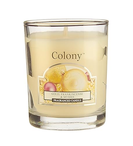 Wax Lyrical Homescents Gold,Frankincense & Myrrh Glass Candle: Amazon ...