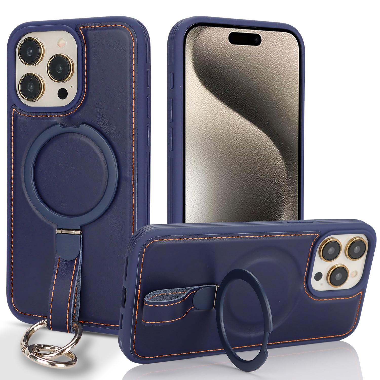 Zouzt for iPhone 15 Pro Max Case Genuine Leather for Men Women ...
