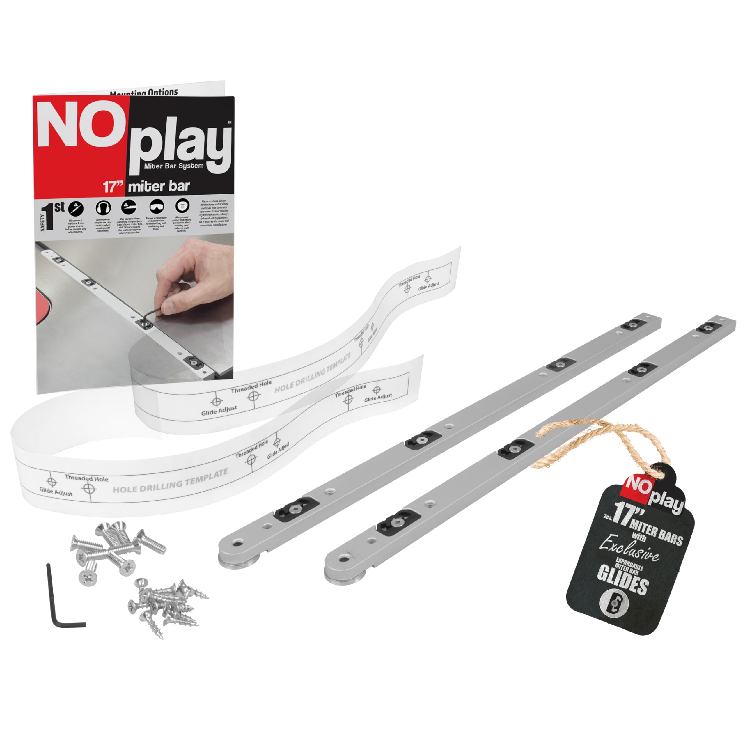 Fulton Woodworking Tools 17 NoPlay Aluminum Miter Bars w/Expandable ...