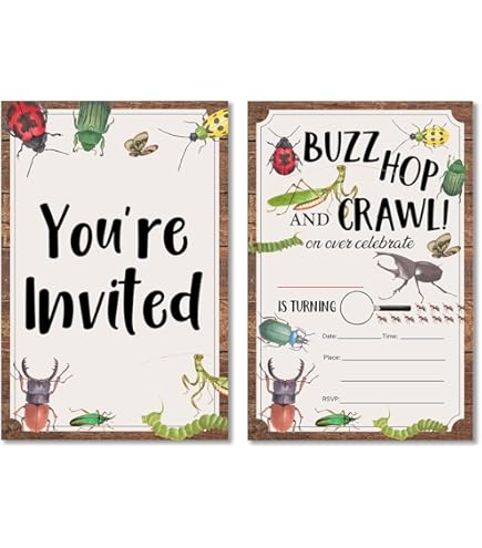 Bug Themed Birthday Invitations SIMPLE And FUN Bug Birthday Party
