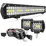 Amazon.com: Nilight - ZH002 20Inch 126W Spot Flood Combo Off Road Led Light Bar 2PCS 18w 4Inch ...