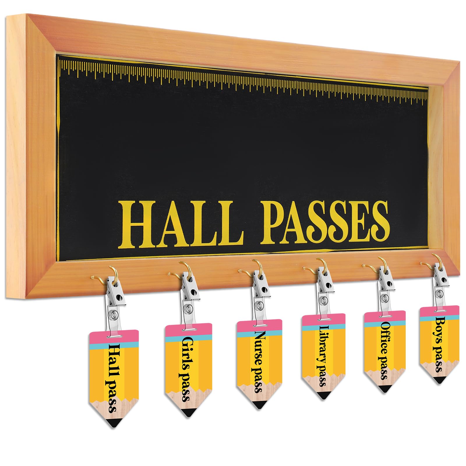 Chuangdi 7 Pcs Hall Passes for Classroom Include 1 Hall Passes ...