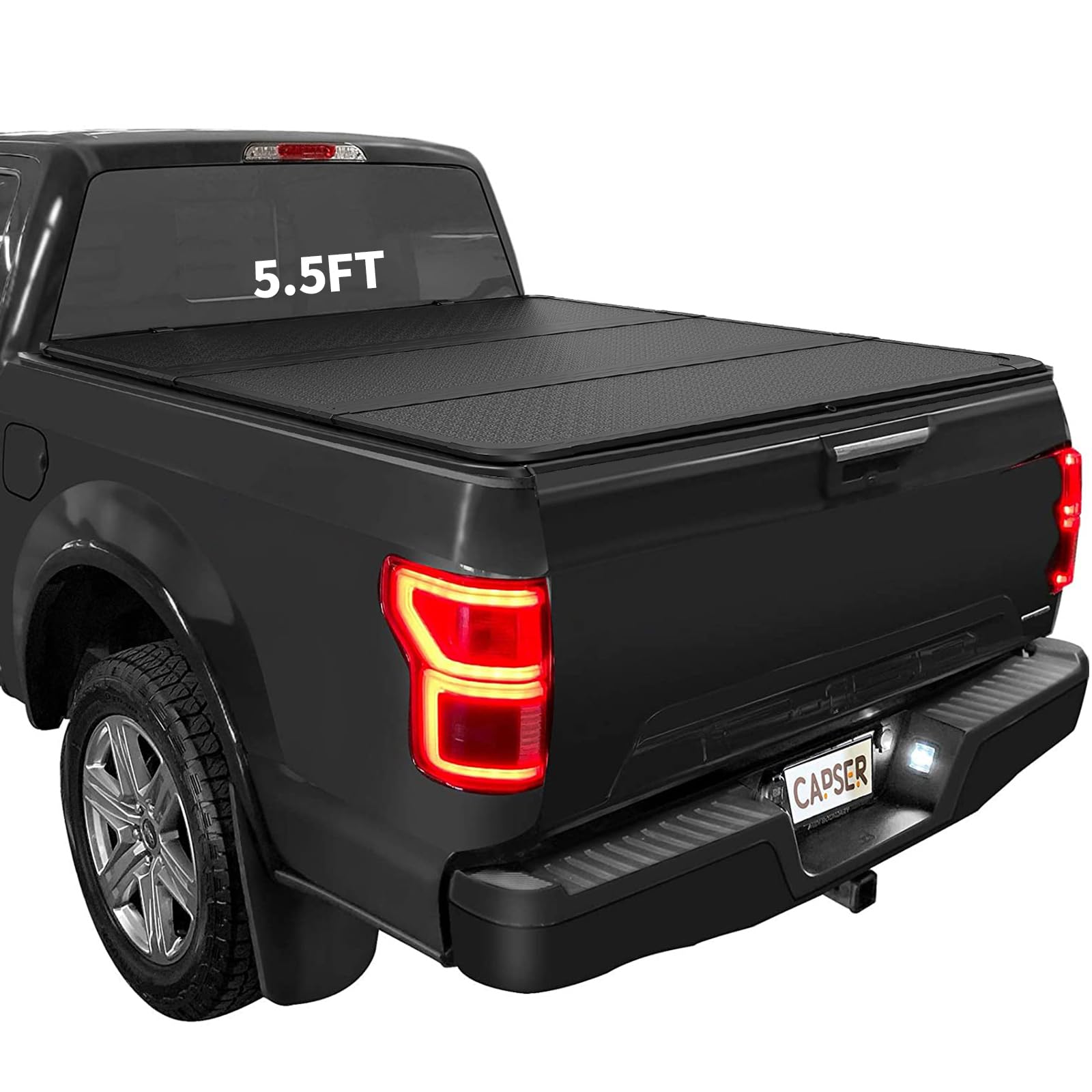 CAPSER F150 Hard Tri-Fold Tonneau Cover Compatible with 2015-2024 Ford ...